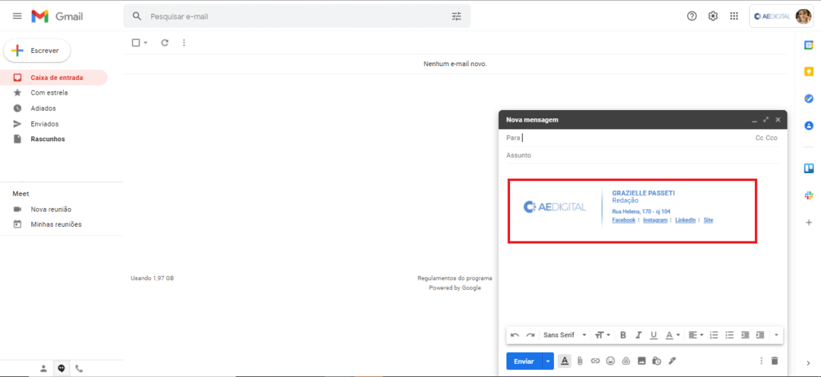 Assinatura no Gmail: 3 passos para criar | AE Digital
